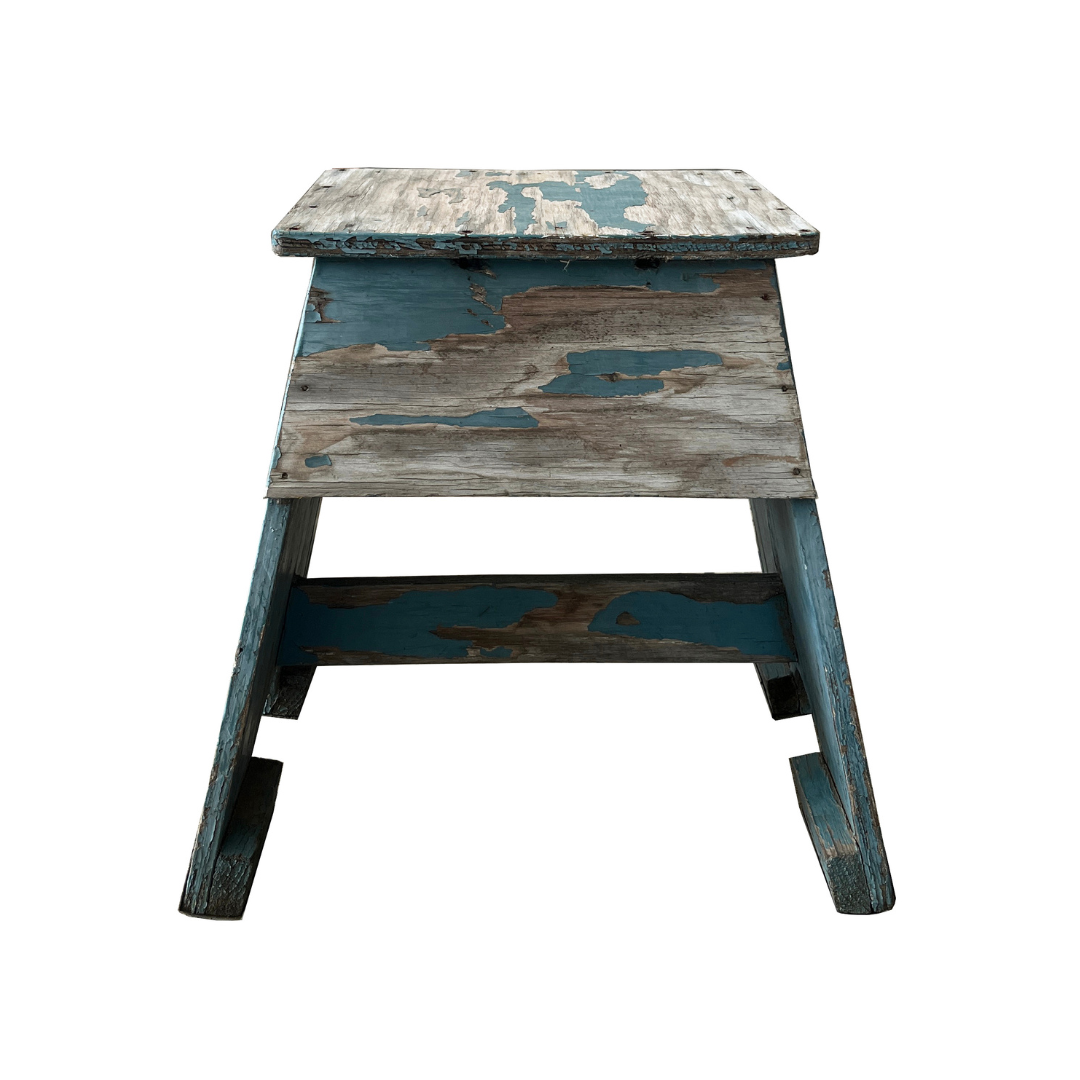 PAINTED WOOD STOOL – Shop At Gibson